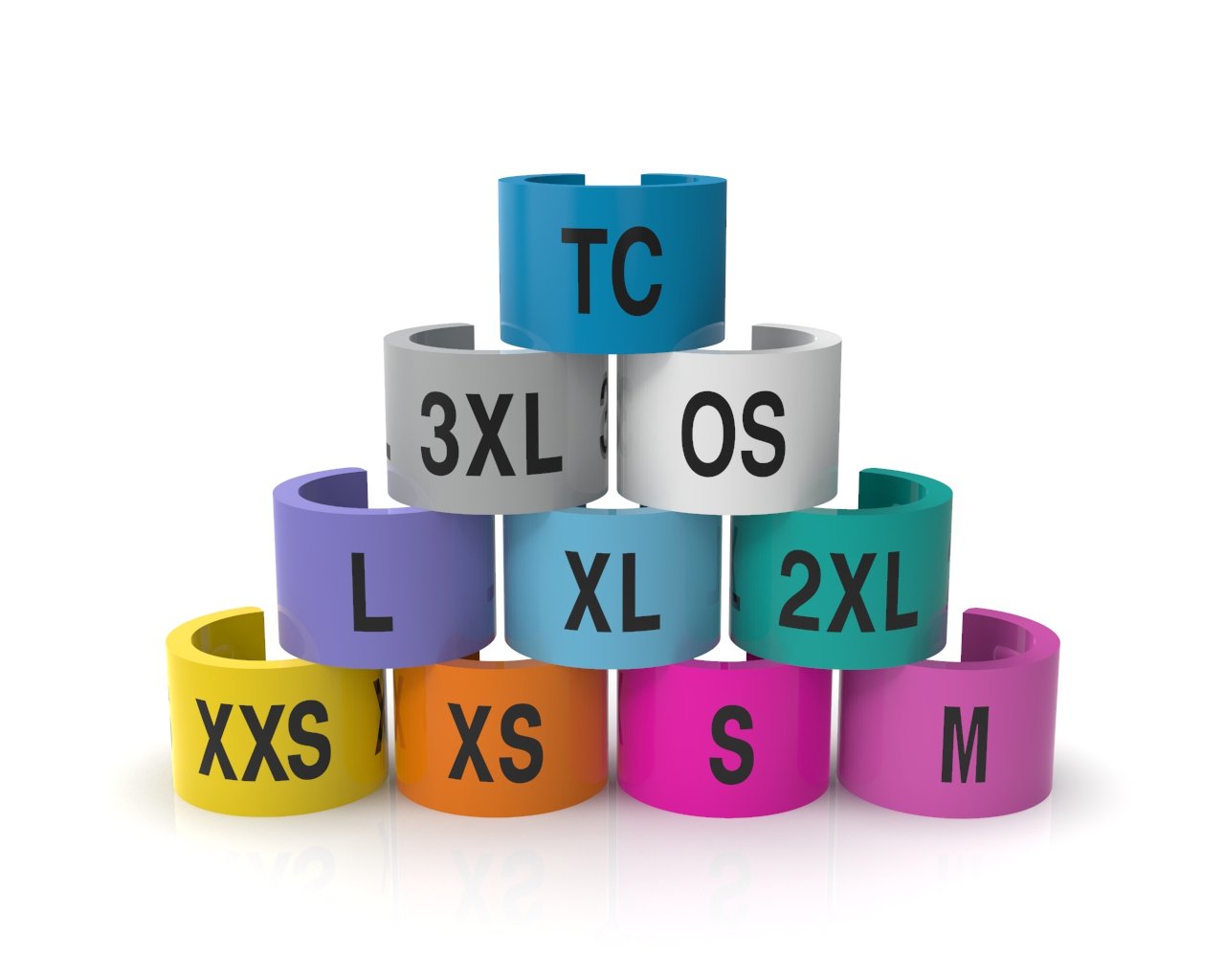 Amazon.com: Discount Sizing Colored Hanger Sizer Garment Markers ...