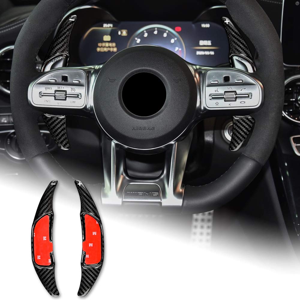 Mua Carbon Fiber Steering Wheel Paddle Shifter Extensions Cover shift ...