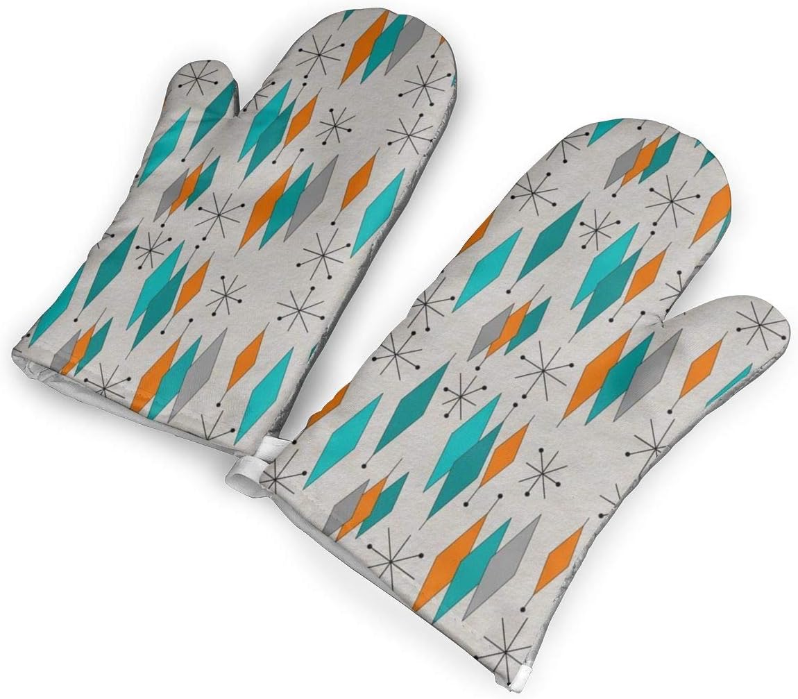 Amazon.com: WWOC Mid-Century Modern Diamond Oven Mitts, Premium Heat ...