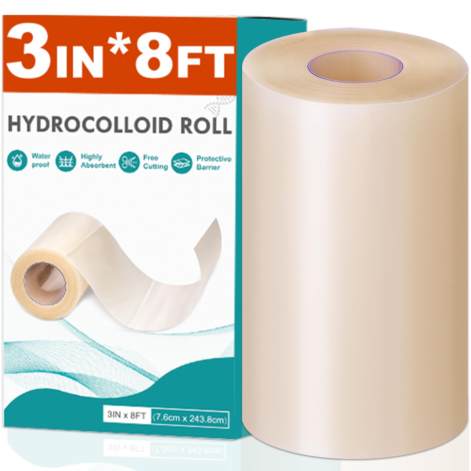 Hydrocolloid Roll for Wound Care, Hydrocolloid Patch Bandages with Self ...