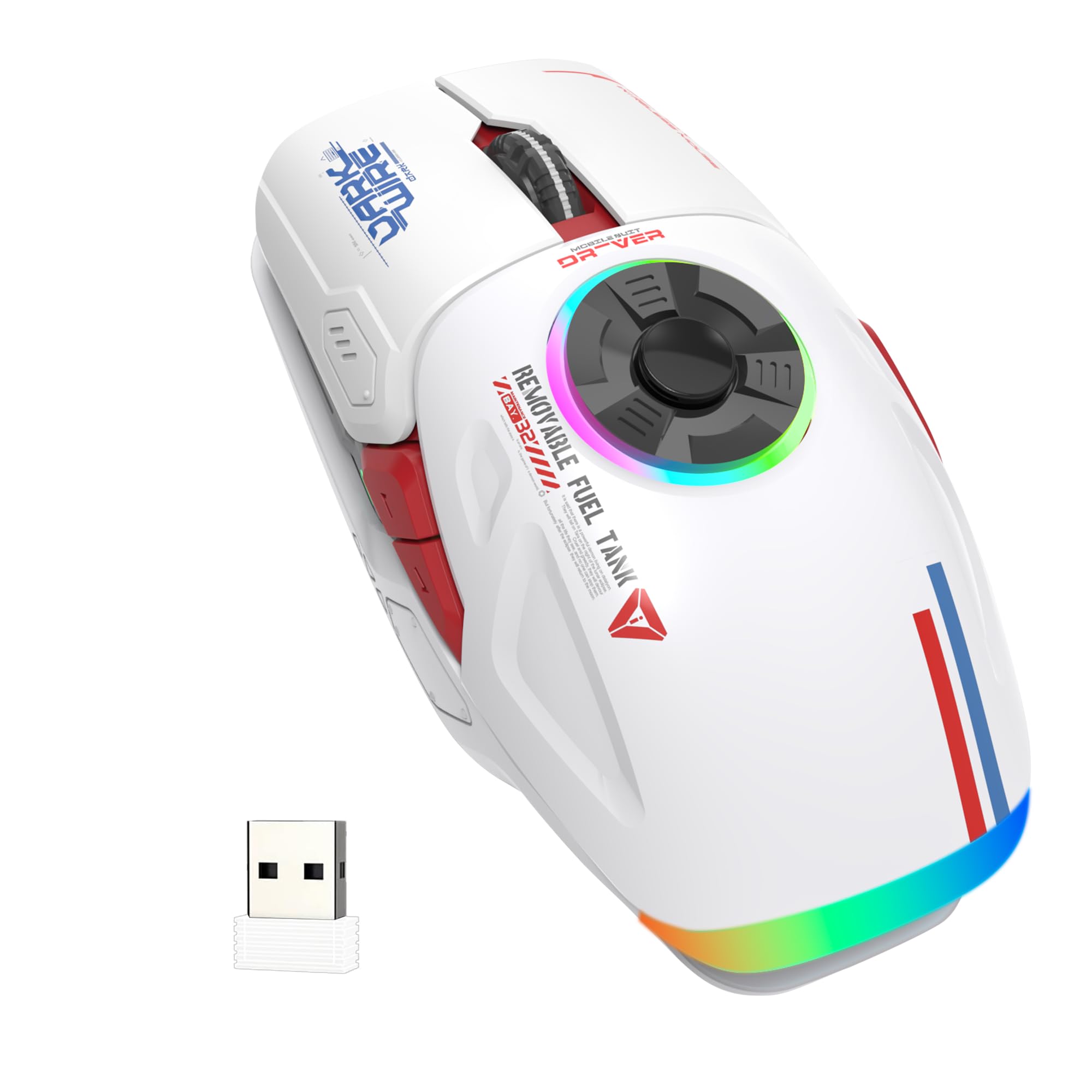 Schkner RGB Wireless Gaming Mouse with 4 Adjustable DPI to 4800 ...