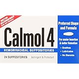 Amazon.com: Calmol 4 Hemorrhoidal Suppositories - 24 Ea : Health ...