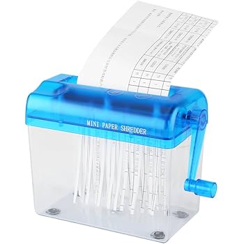 Amazon.com : Mini Cow Paper Shredder Manual Hand Crank Stright Cut ...