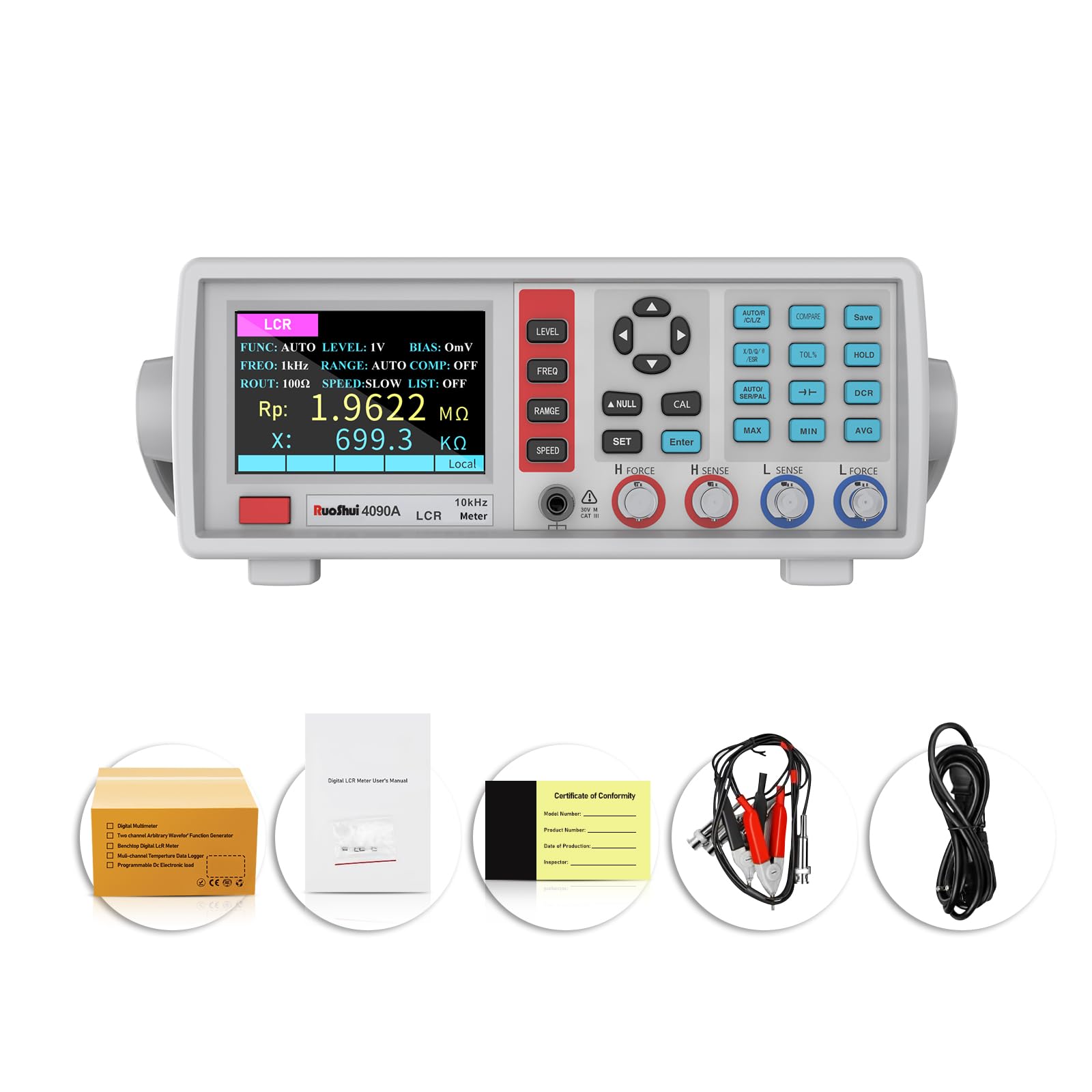 Mua RuoShui 4090 Digital LCR Meter 10-100KHz Desktop Capacitance ...