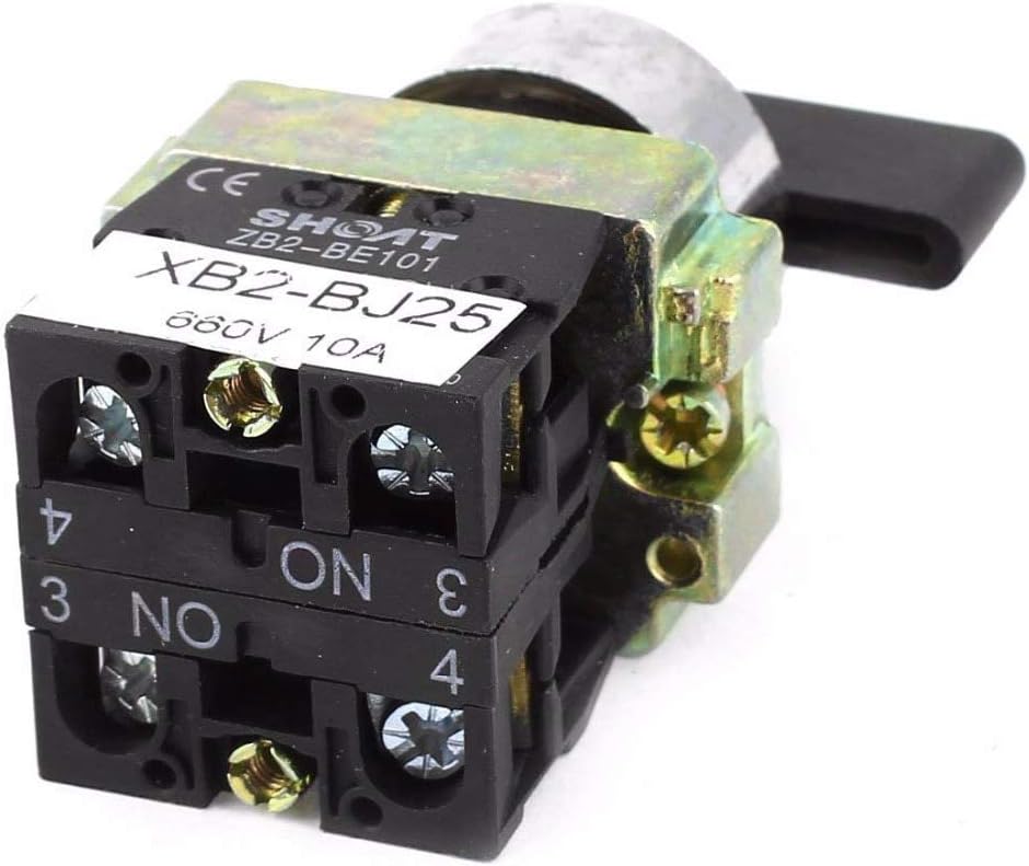 ZB2-BE101 2NO 4 Terminal 3-Position Rotary Selector Switch AC600V 10A XB2-BJ33 tillescenter ...