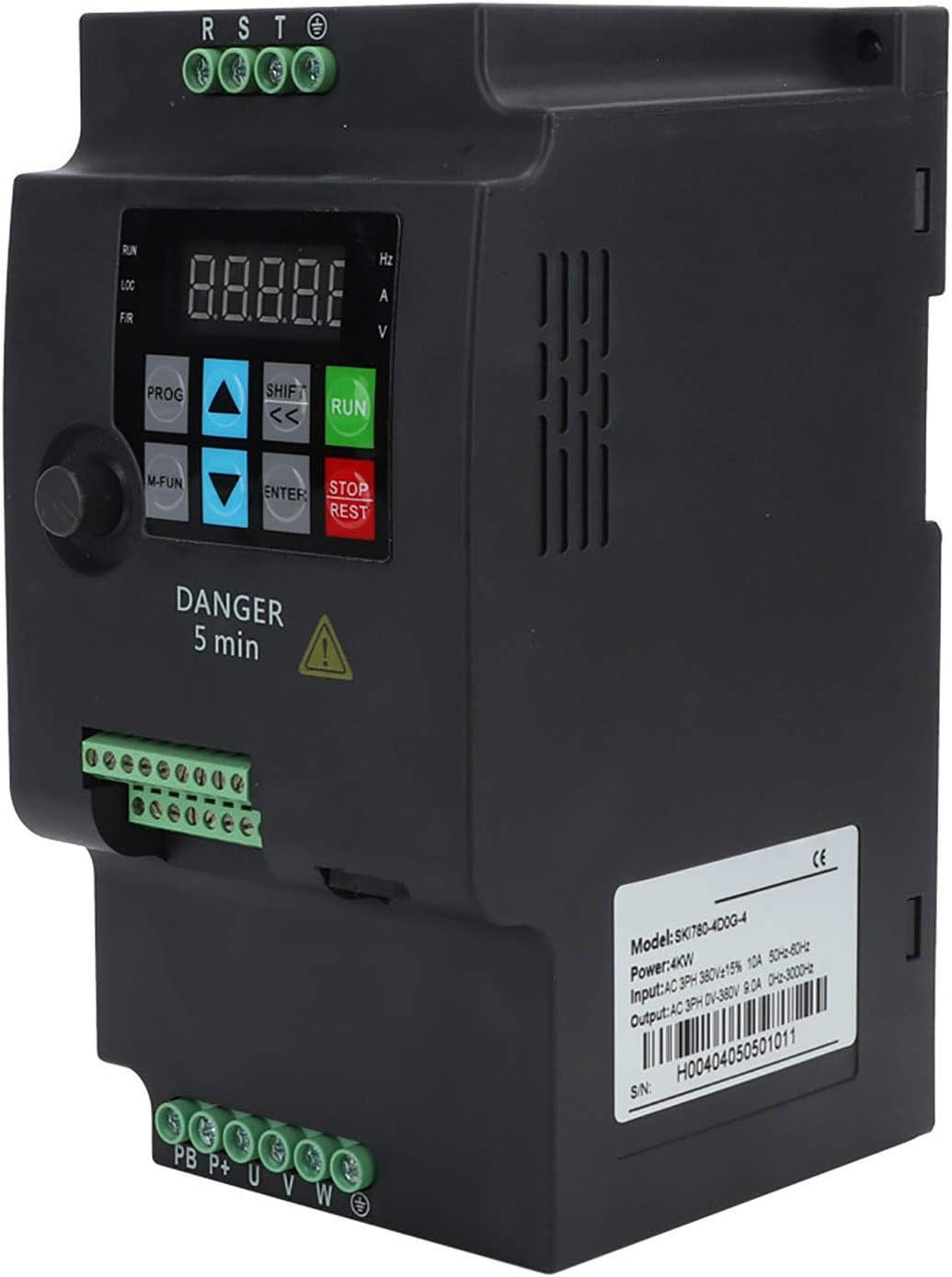 Tonysa Inverter Frequency Converter, SKI780-4D0G-4 4kw 380V 3 Phase Input & Output Universal ...