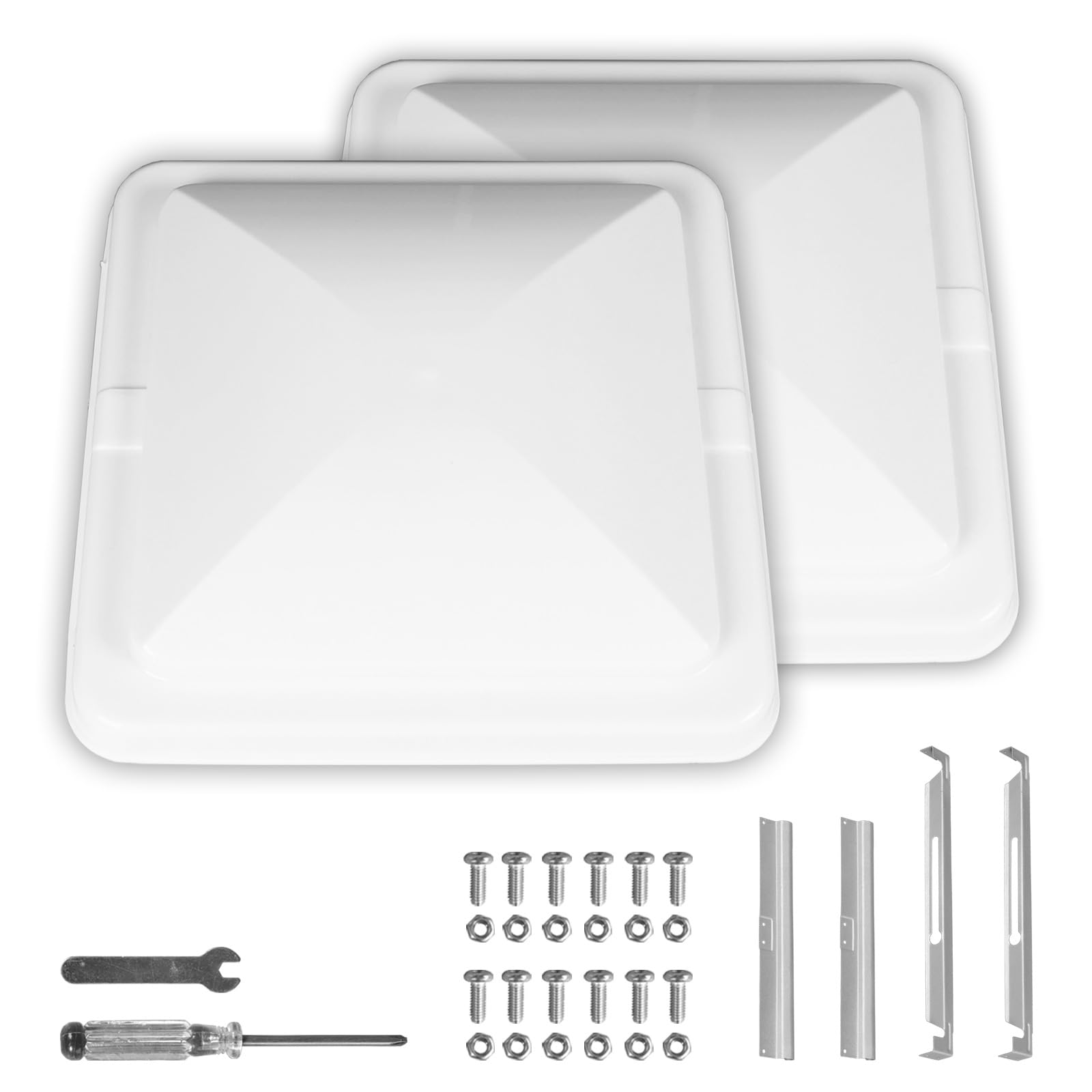Jack Boss 2 Pack Set RV Vent Covers for Roof, 14 Inch Replacement ...