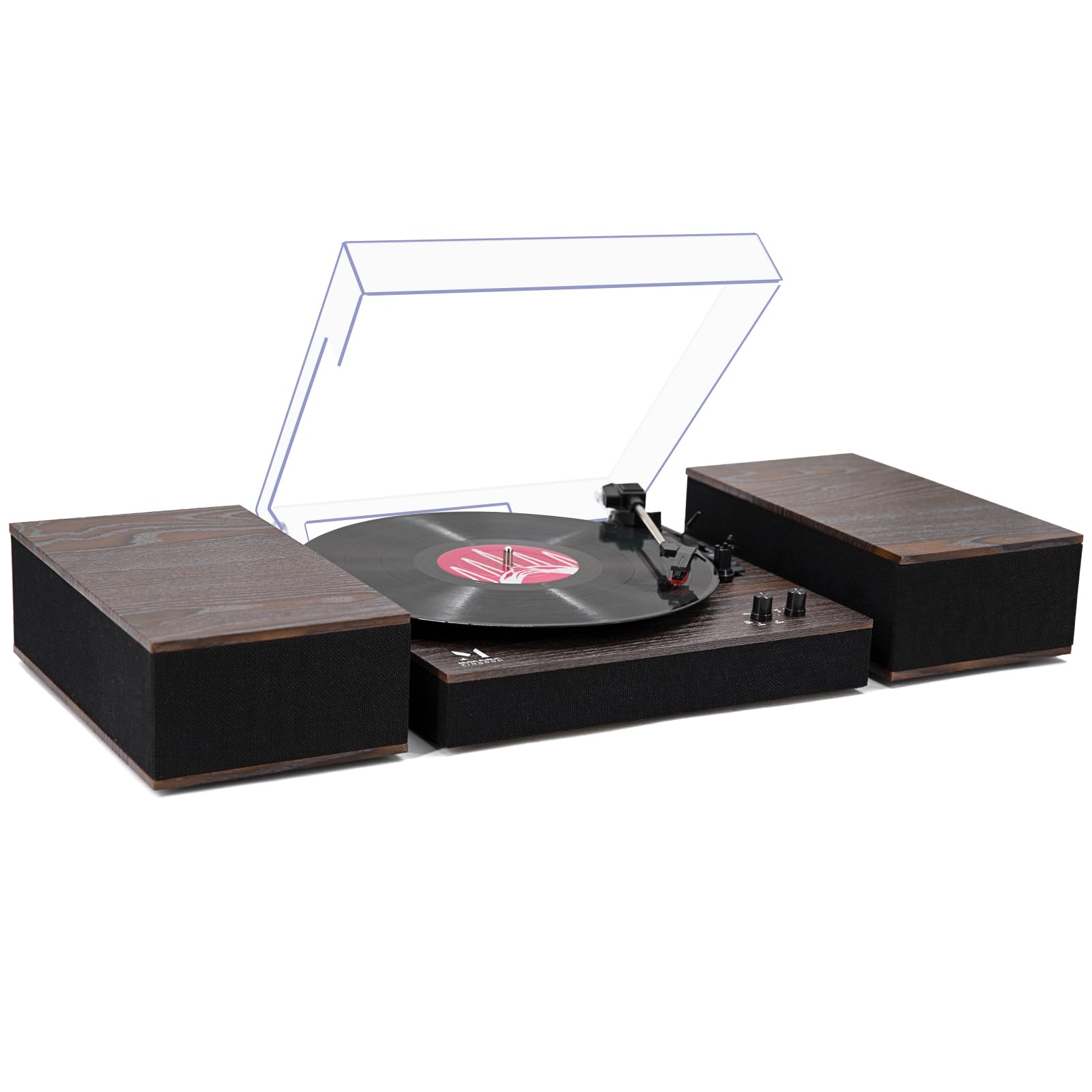 MPK Bluetooth Record Player,Turntable HiFi System with Bookshelf ...