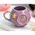 Amazon.com: Handmade Coffee Cup 400ML with Fancy Tarot Star/Moon Design ...
