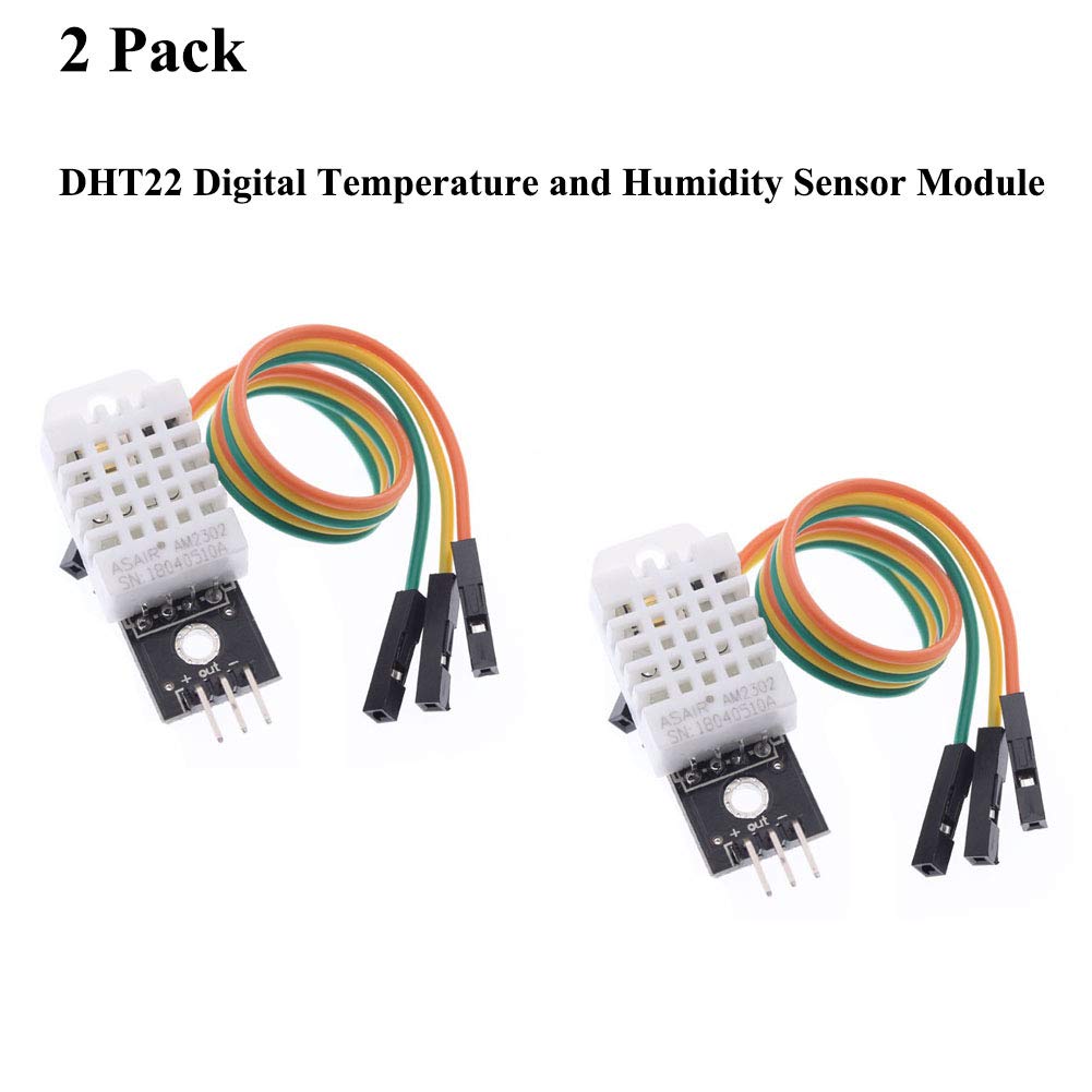 AITRIP 2pcs DHT22/AM2302 Digital Temperature And Humidity Sensor Module Temperature Humidity ...