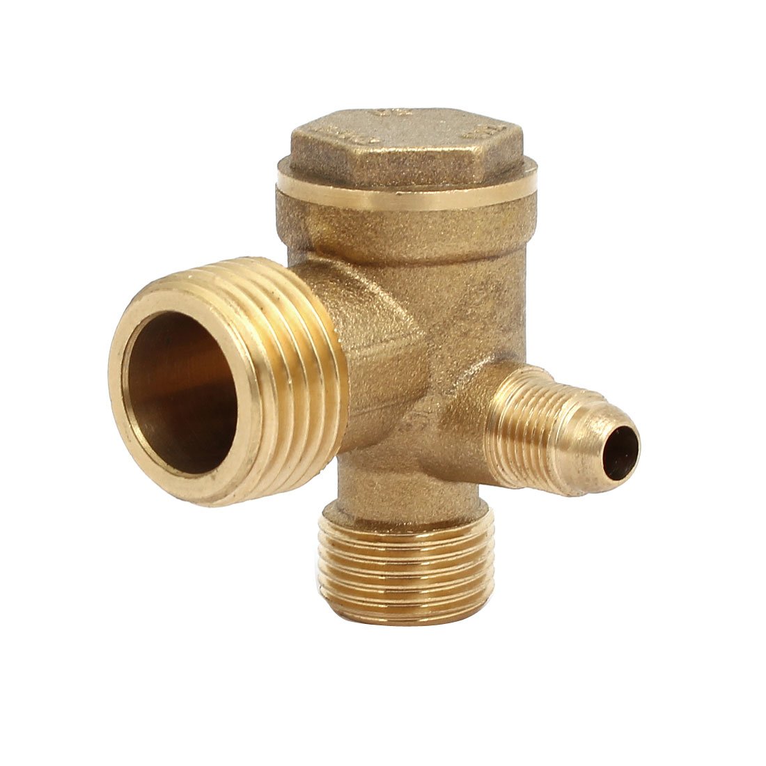 uxcell Air Compressor Check Valve 20mm x 16mm x 10mm Male Thread Brass ...