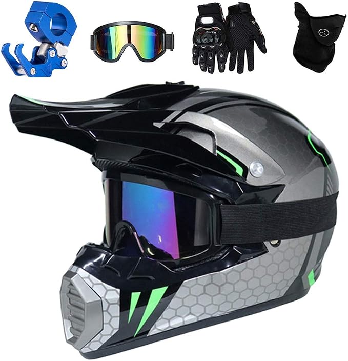 Motocross Helm Mit Brille Fur Kinder