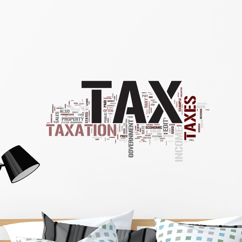 Amazon.com: Wallmonkeys Tax Wall Decal Peel and Stick Graphic WM128660 ...