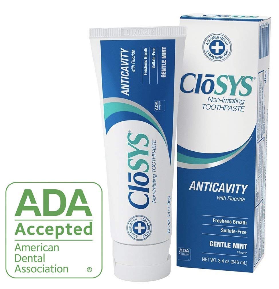 CloSYS Fluoride Toothpaste, Gentle Mint, Sulfate Free - PACKAGING MAY ...