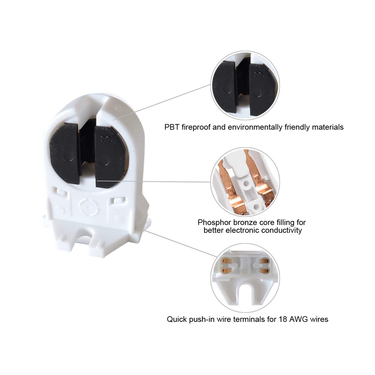Mua GXILEE T5 Sockets, Non shunted tombstones T5 lamp Holders for G5 ...