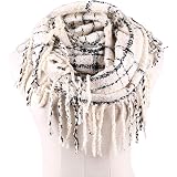 NEOSAN Women Warm Chunky Ribbed Knit Winter Infinity Loop Scarf Plaid ...
