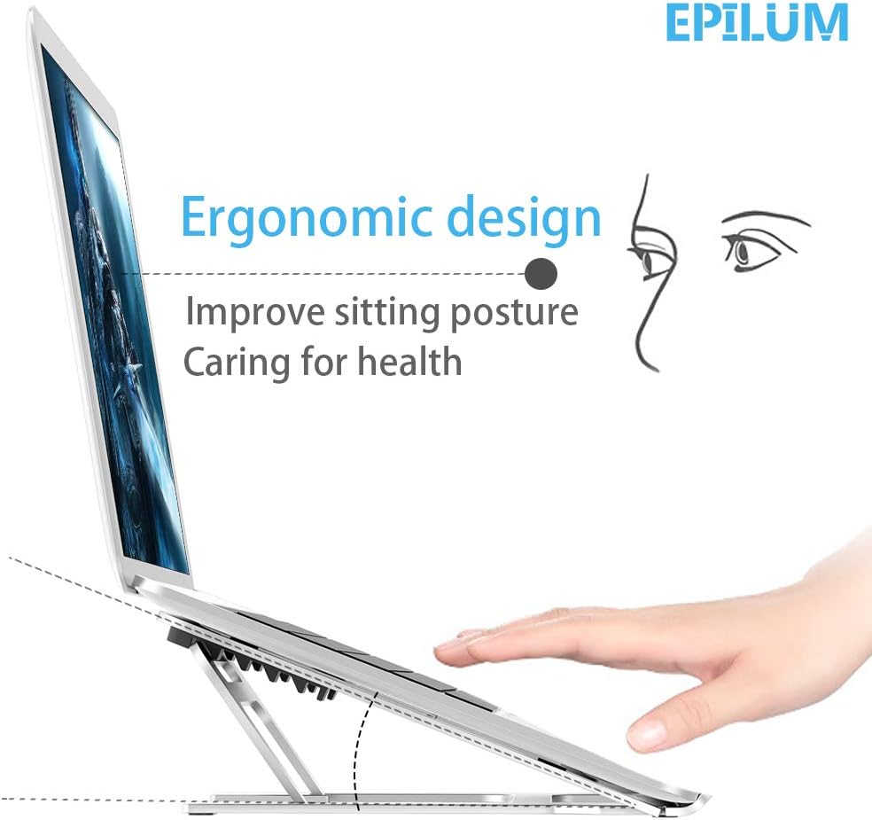 Laptop Stand Adjustable, EPILUM Laptop Stand Portable Aluminum Muti ...