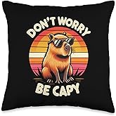 Amazon.com: Dont Be Worry Be Capy Capybara Retro Rodent Funny T-Shirt ...