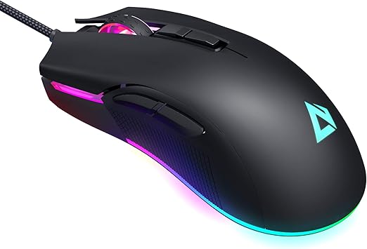 AUKEY RGB Gaming Mouse Wired with 6 Adjustable DPI Levels from 600 to ...