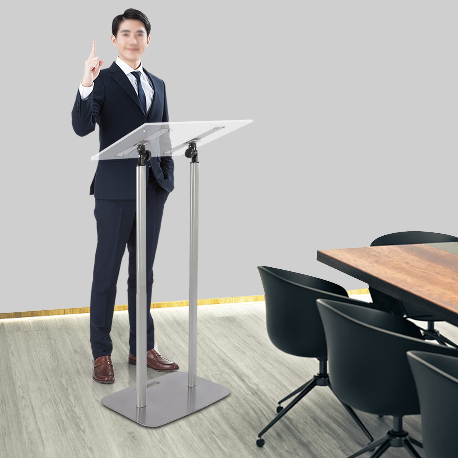 CNCEST Clear Acrylic Lucite Podium Pulpit Lectern Transparent Acrylic ...