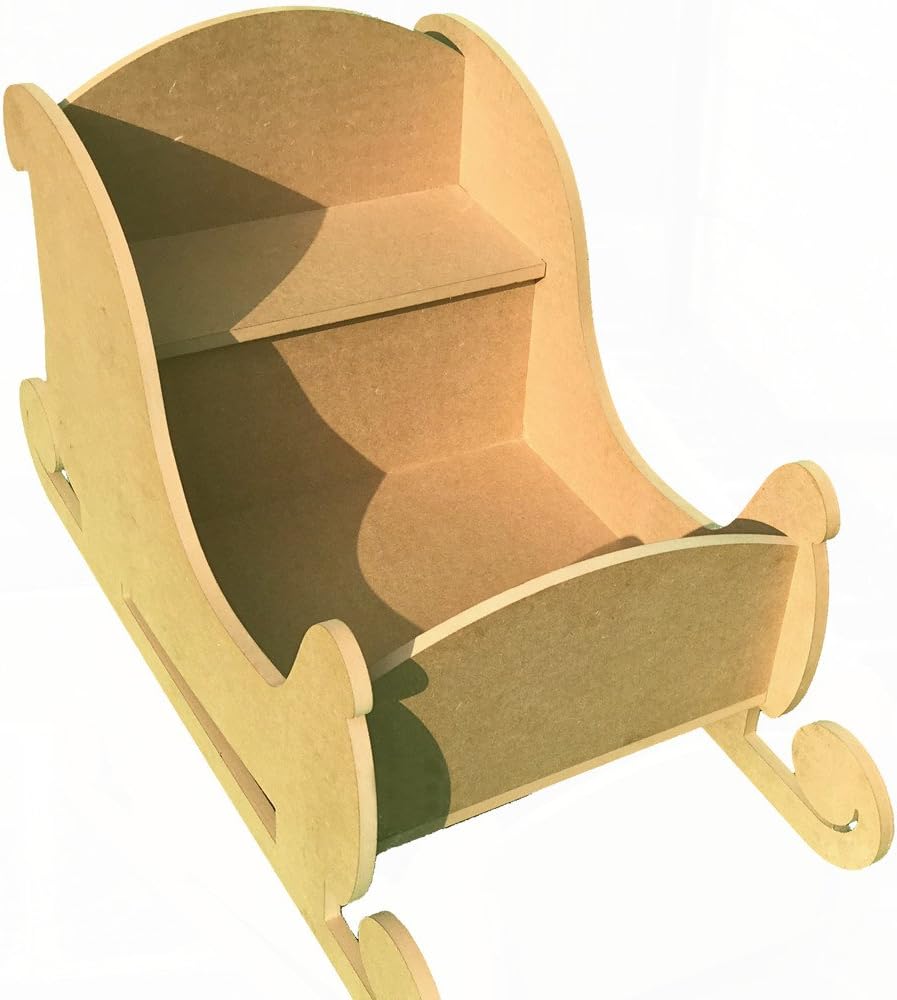 Wooden Santa Sleigh Sit In full size unique decoration 1150mm long ...