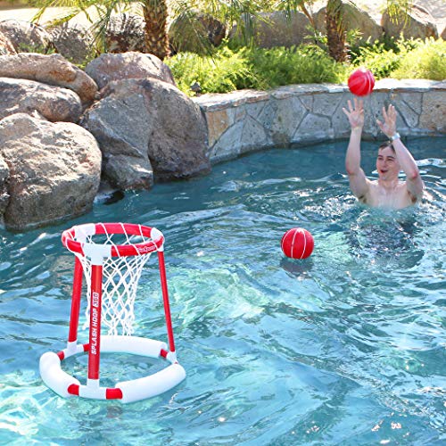 GoSports Splash Hoop 360 Floating Pool Basketball Game | Includes Hoop ...