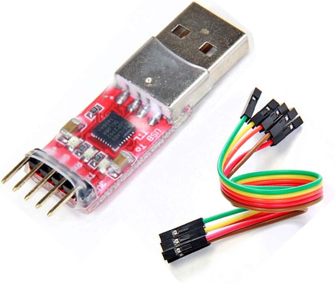 HiLetgo CP2102 USB 2.0 to TTL UART Serial Converter Module 5Pin STC PRGMR with Dupont Wire ...