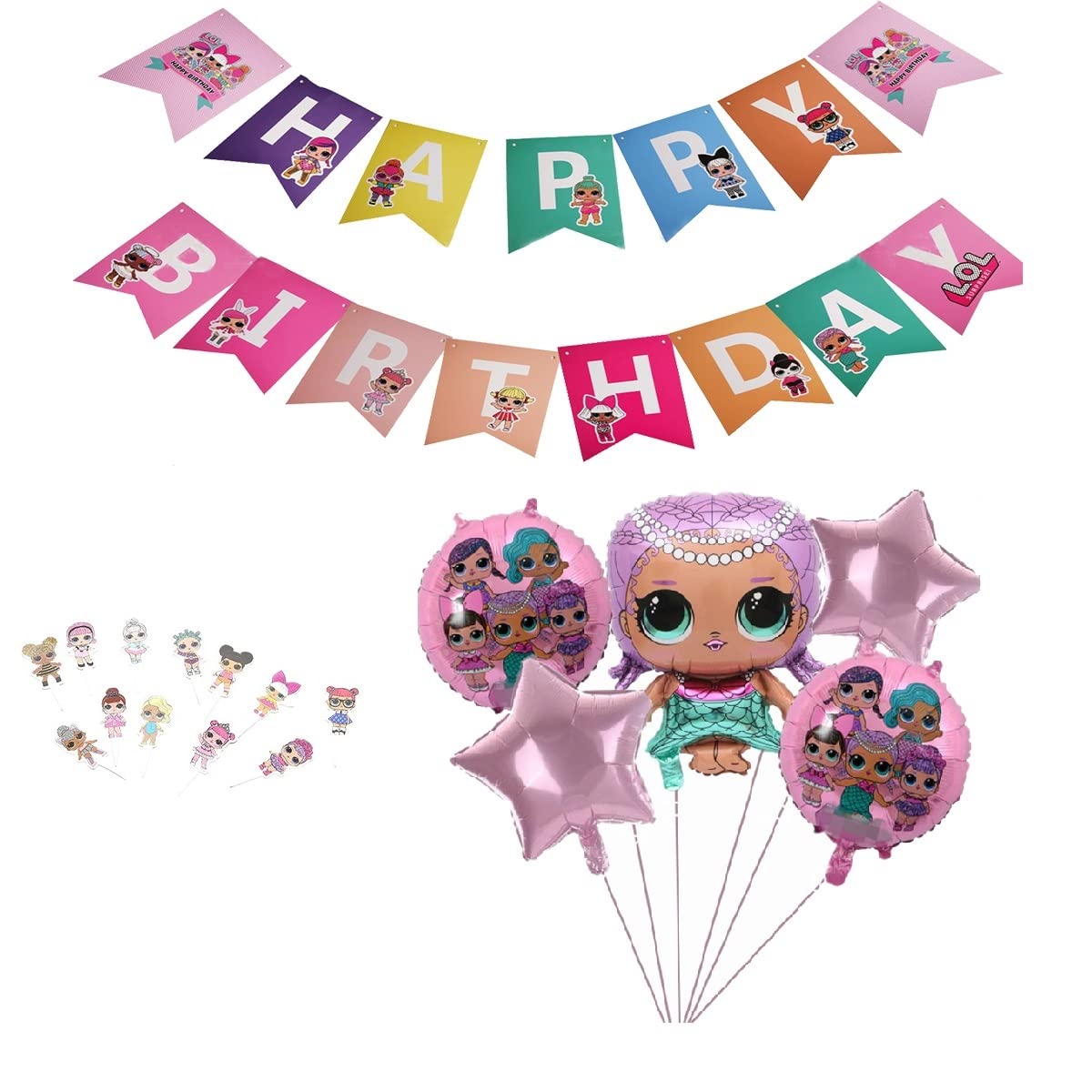 Mua Lol Surprise Birthday Decoration, Party Set, Doll, Cute, Pink ...