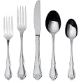 Amazon.com: Oneida True Rose 45 Piece Everyday Flatware, Service for 8 ...