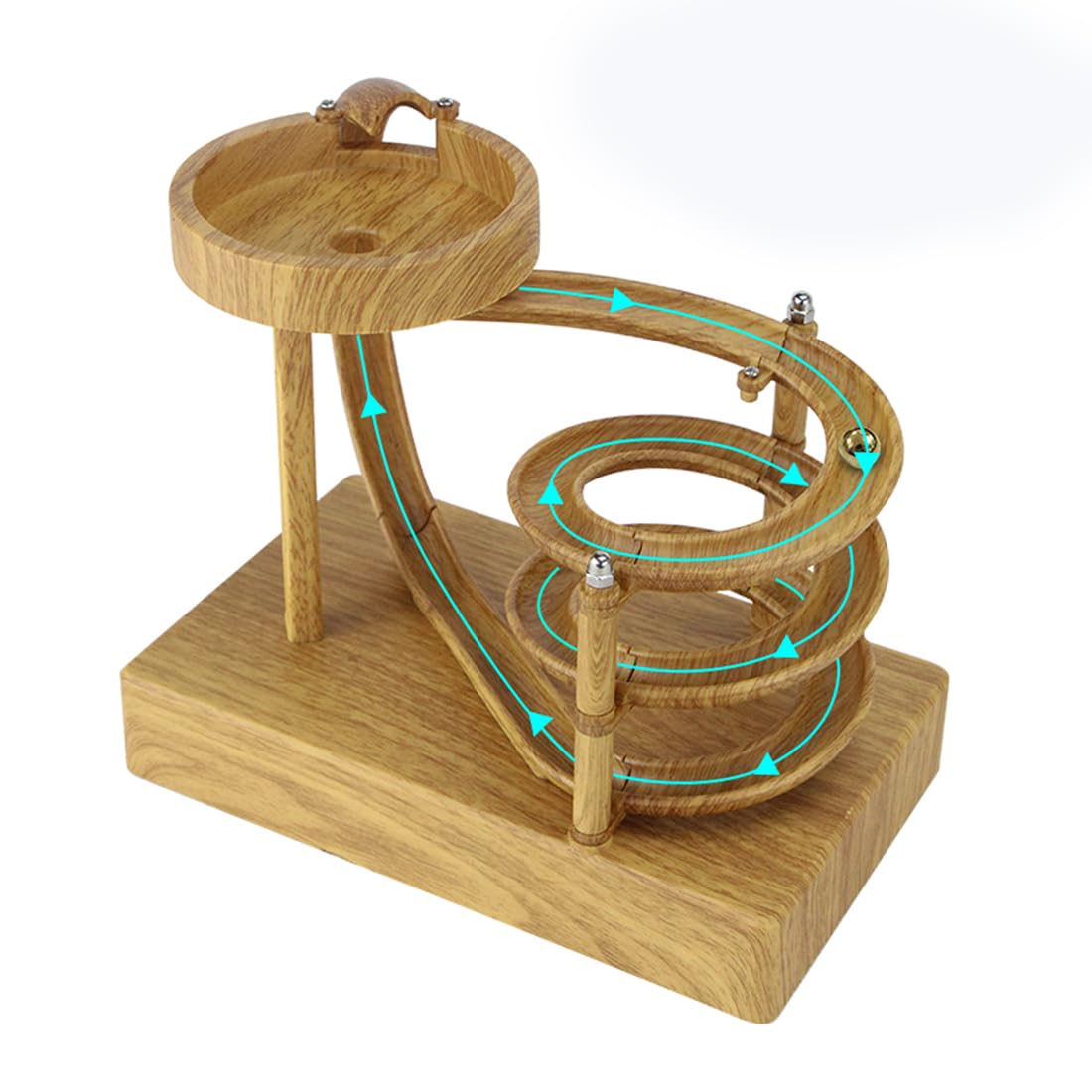 Kinetic Art Perpetual Motion Machine Desk Toy, Non-Stop Rolling Ball ...
