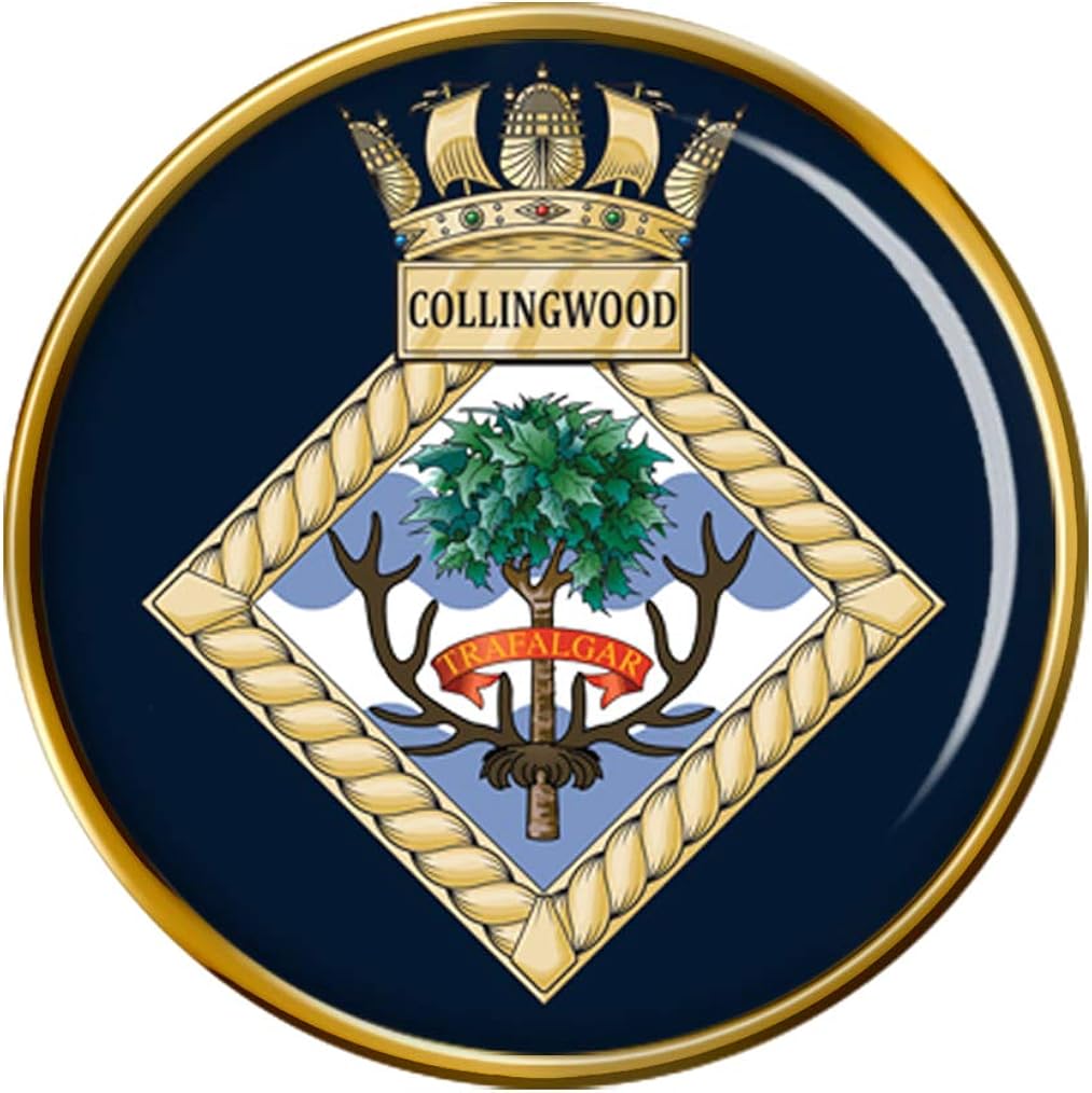 HMS Collingwood (Shore est), Royal Navy Pin Badge: Amazon.co.uk: Clothing