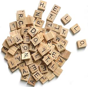 Amazon.com: 500 Wood Letter Tiles,Scrabble Letters for Crafts - DIY ...