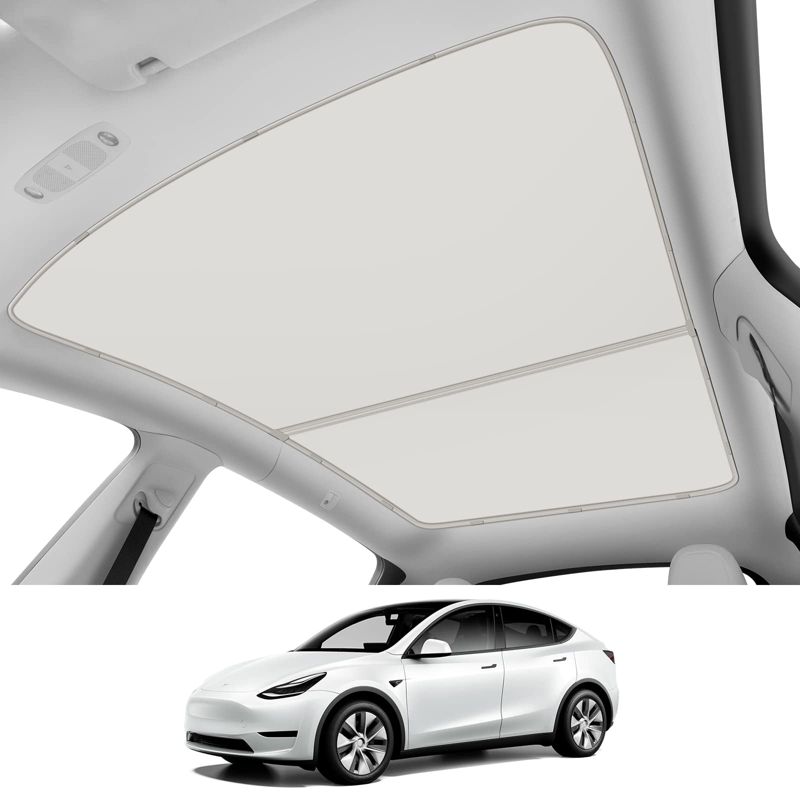 KUNIST Roof Sunshades for Tesla Model Y 2025, Upgraded Non-Sag Sunroof ...