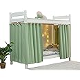 Amazon.com: Teanea Heavy-Duty Blackout Bottom Bunk Bed Curtains Privacy ...
