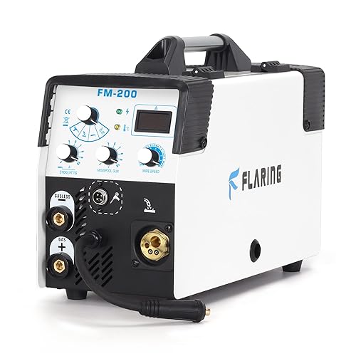 FLARING MIG Welder 200Amp 5 in 1 Gas MIG/Gasless Flux Core MIG/Stick ...
