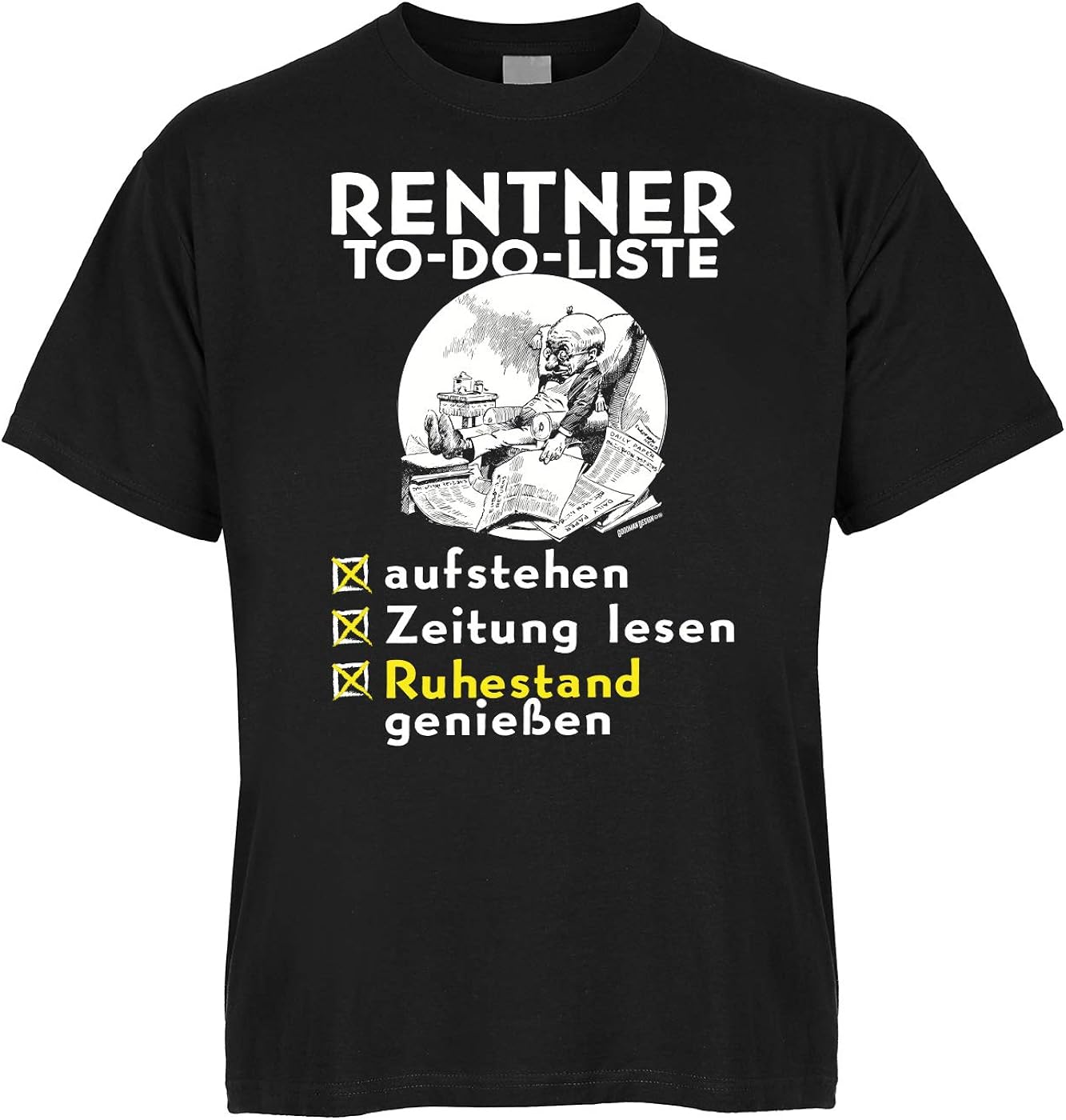 Rentner Sprüche T-Shirt - Baumwolle Sprüche-Shirt Ruhestand : Rentner ...