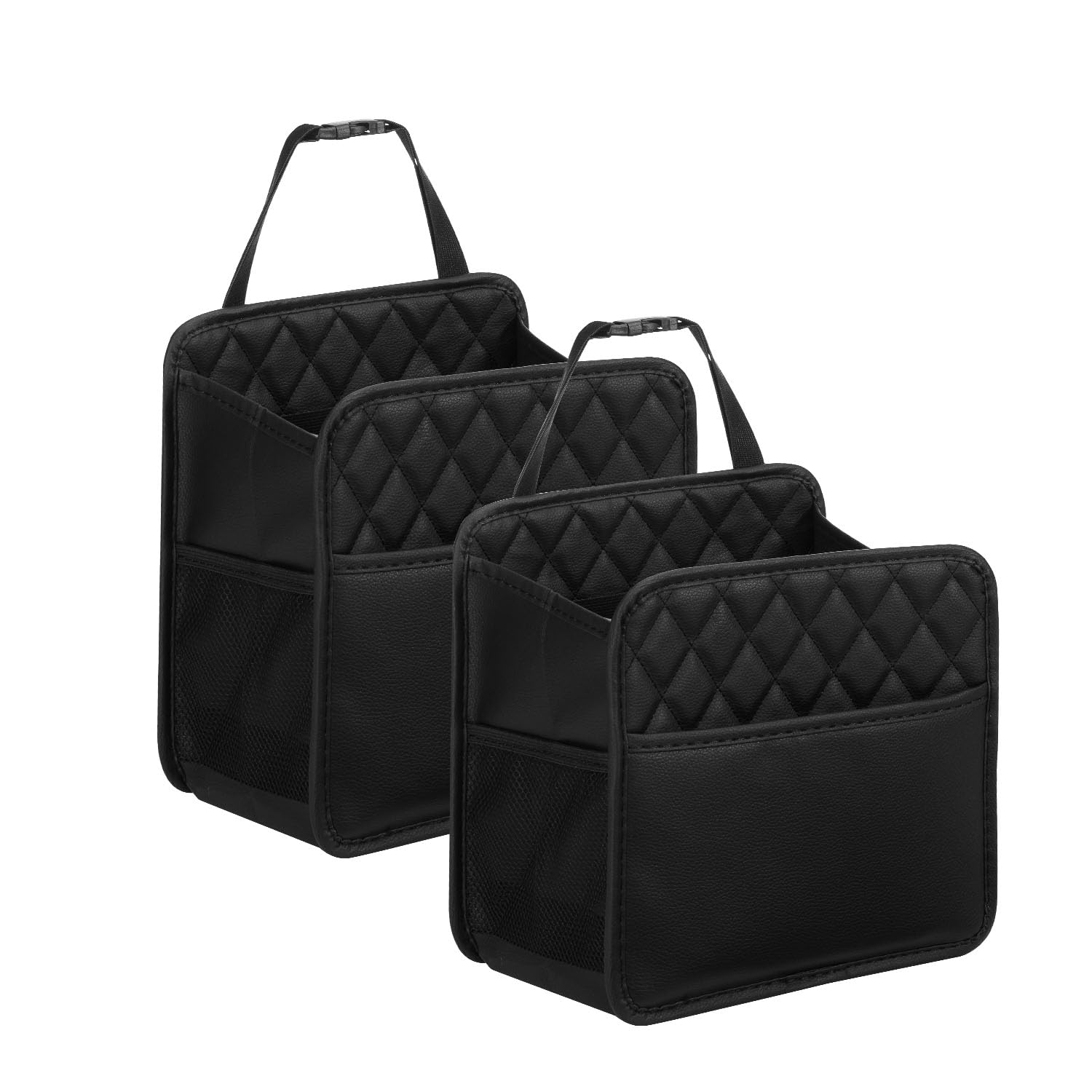 LXUNYI Car Organizer Back Seat, 2 Pack Waterproof Pu Leather Car Seat ...