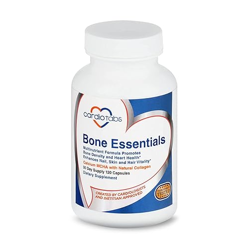 Cardiotabs Bone Essentials with MCHA & Collagen, Calcium Supplement w ...