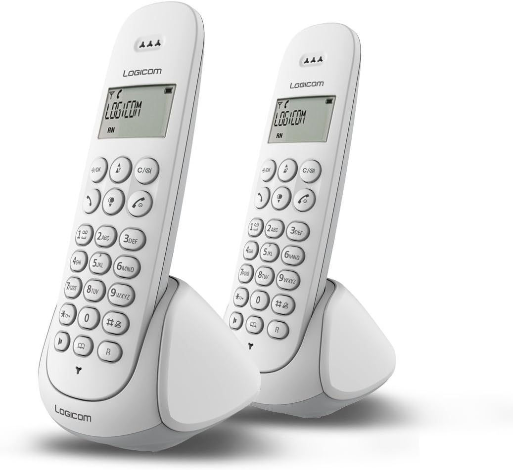 Logicom Aura 250 Téléphone fixe Sans Fil Duo Blanc: Amazon.fr: High-tech