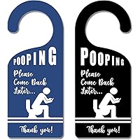 Amazon.com: Be Right Back Door Hanger Sign Pooping Please Come Back ...
