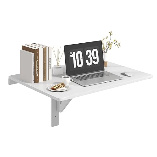 IFANNY Wall Mounted Folding Desk, Fold Down Desk Drop Leaf Table ...