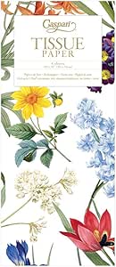 Amazon.com: Caspari Redouté Floral Tissue Paper in White - 16 Sheets ...