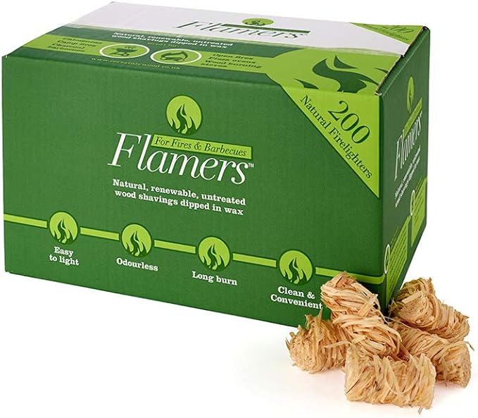 Flamers Natural Firelighters For Woodburners, Stoves, Barbeques and ...