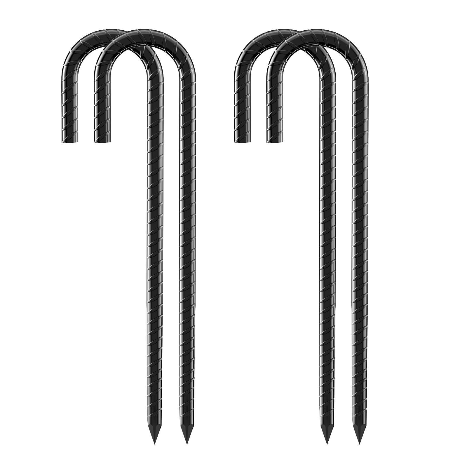 Mua 12 Inch Rebar Stakes, 4 Pack J Hook Heavy Duty Ground Stakes for ...