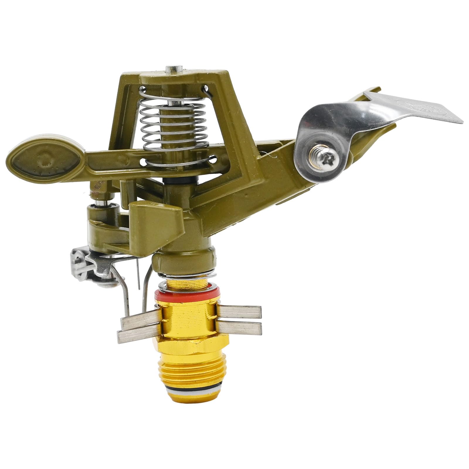 Aynaxcol 1/2 Inch Brass Impact Sprinkler with Nozzles Adjustable 0-360 ...