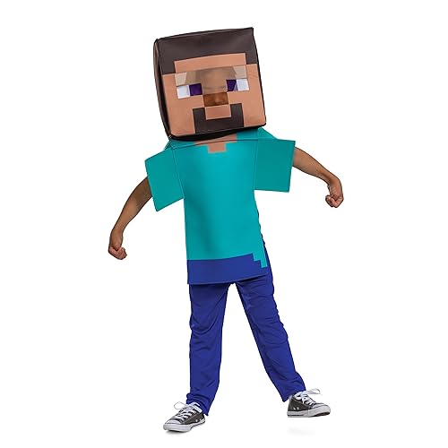 Minecraft Steve Costume for Kids, Official Adaptive Minecraft Costume ...