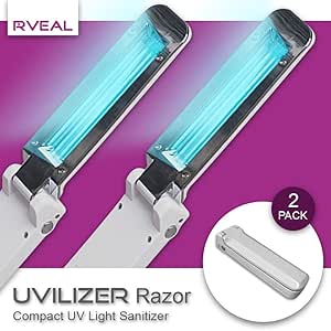 Amazon.com: Rveal | UVILIZER Razor (2 Pack) - UV Light Sanitizer (All ...