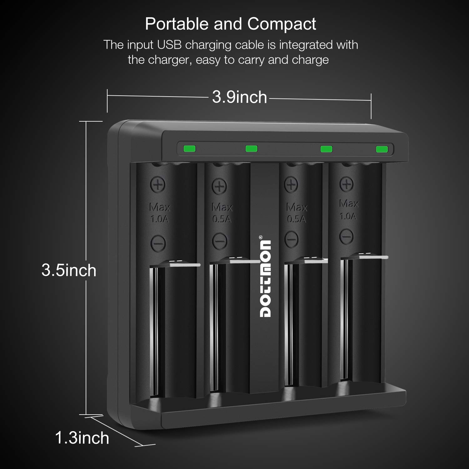 Mua Dottmon LED 4-Slots Intelligent Universal Battery Charger for 3.6V ...