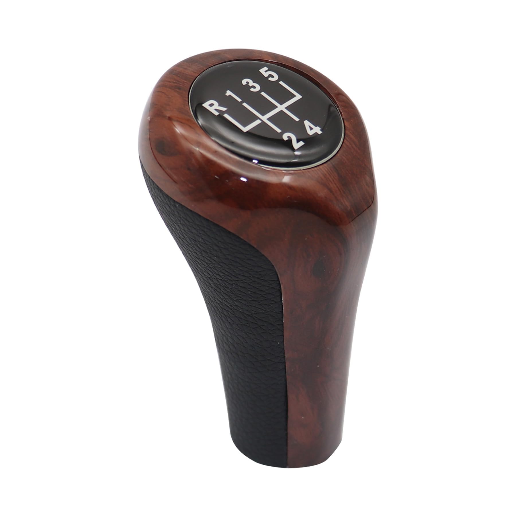 XQSMWF Burl Wood Grain Manual Gear Shift Knob 5 Speed Compatible with BMW E81 E82 E87 E46 E90 ...