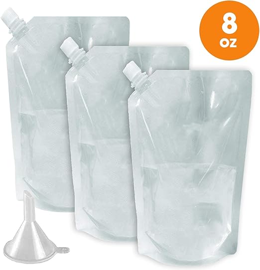 Amazon.com | Reusable Cruise Smuggle Flasks, 3 Pack with Funnel - Non ...